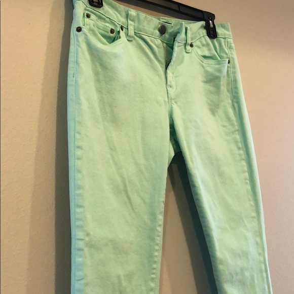 J. Crew | Pants & Jumpsuits | J Crew Mint Green Jean Capri Pants | Poshmark